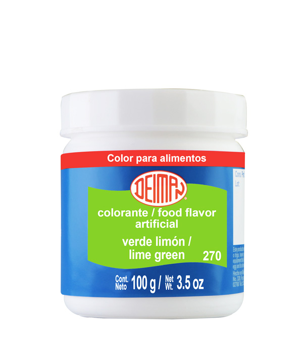 Colorante artificial Verde limón 270 Marca Deiman 100 g – Gastrocosmos